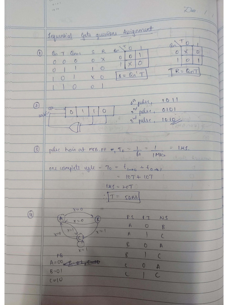 Sequential Gate Questions Assignment | PDF