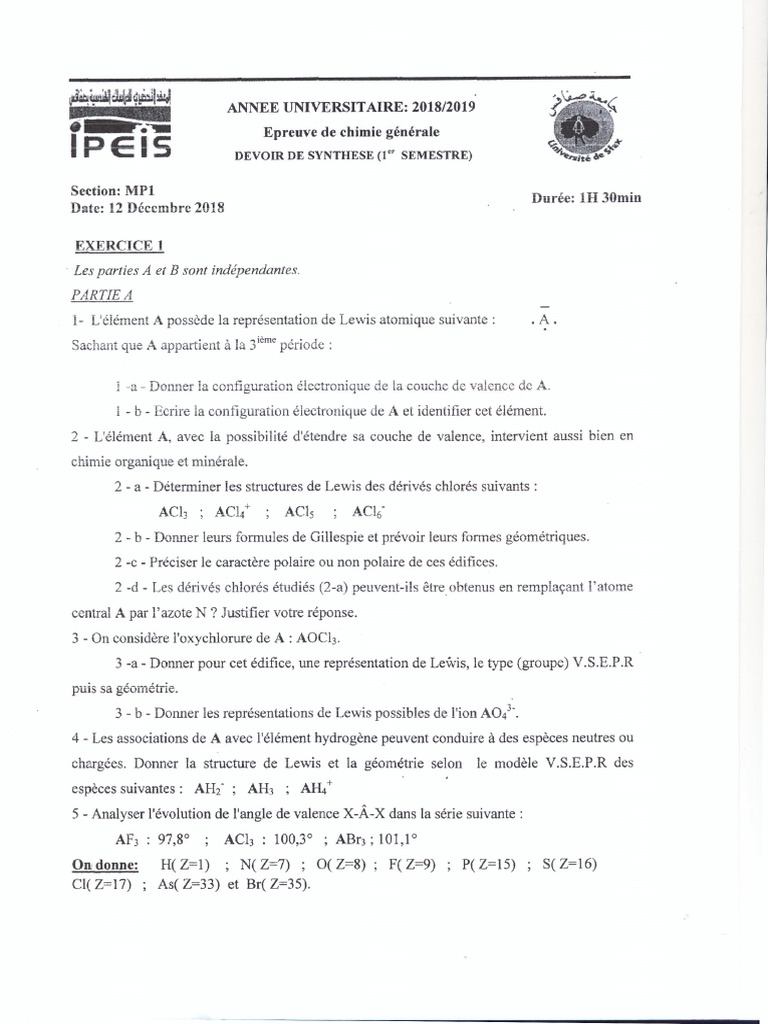 Chimie Générale - Ép.syn | PDF