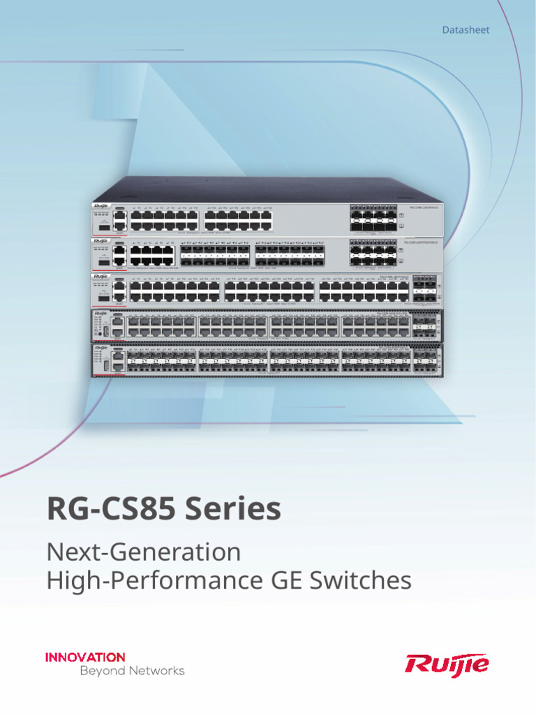 RG-CS85 High-Performance GE Switches | PDF | Computer Network | Network ...