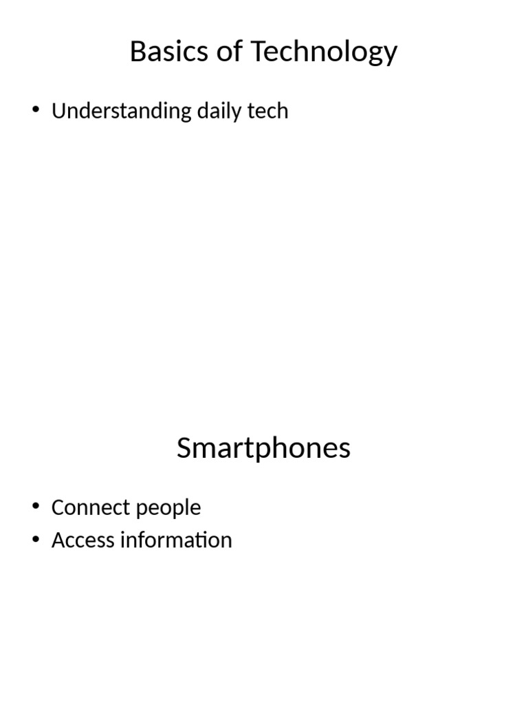 Basics of Technology | PDF