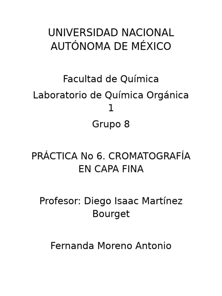 Previo 6 Orgánica | PDF | Cromatografía | Adsorción