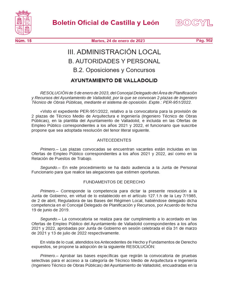 4 BOCYL-Bases de La Convocatoria | PDF | Tráfico | Propiedad