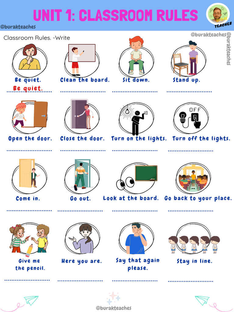 Unit 1 Classroom Rules - 4th Grades PDF | PDF | Classroom | Stationery