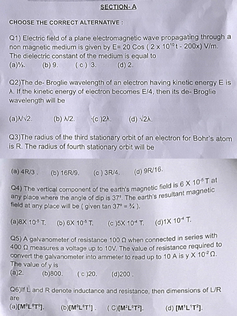 Physics Half Yearly | PDF