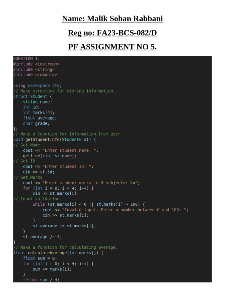 PF Theory Assignment 5 | PDF | Computer Programming | Software Engineering