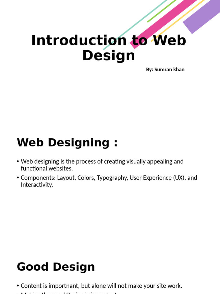 Introduction To Web Design | PDF