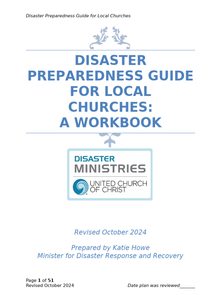 Church Preparedness Manual 2024 | PDF | Emergency Management | Emergency