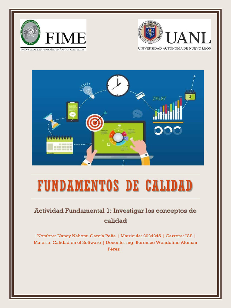 Reporte 1 de Calidad en El Software | PDF | Calidad (comercial)