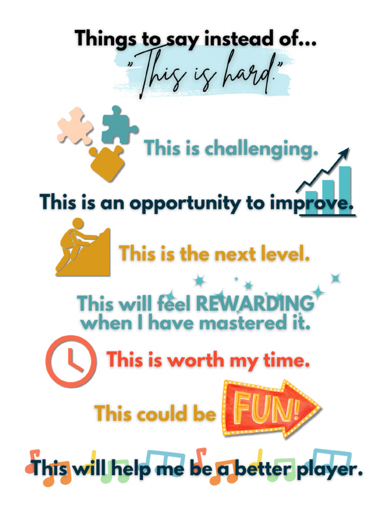 Things To Say Instead of This Is Hard - PNG | PDF