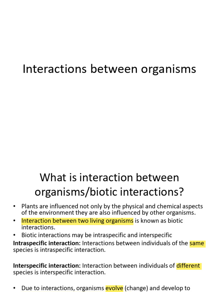 Understanding Biotic Interactions | PDF | Plants | Leaf