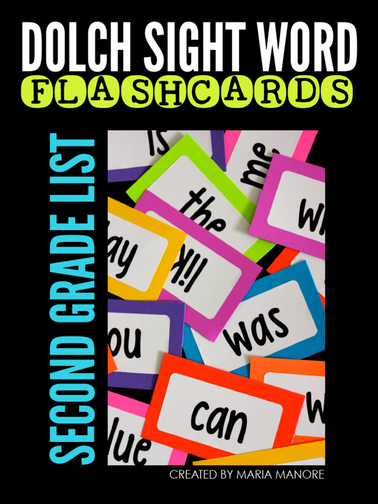 Second Grade Dolch Flashcards Set | PDF