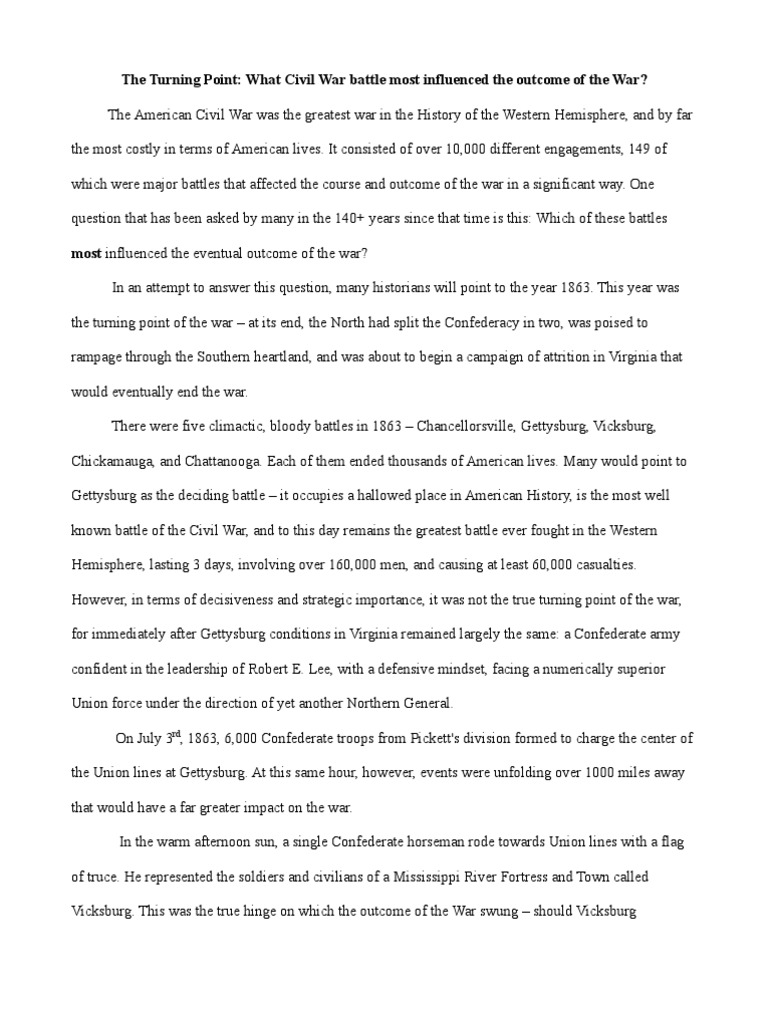 The Turning Point: What Civil War Battle Most Influenced The Outcome of ...