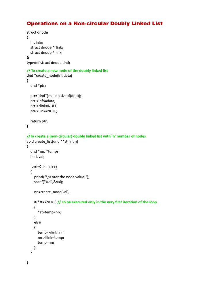 Doubly Linked List Operations | PDF | Computer Programming | Software Engineering