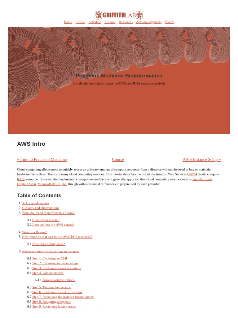 01-01-AWS Intro - Griffith Lab | PDF | Computing | System Software
