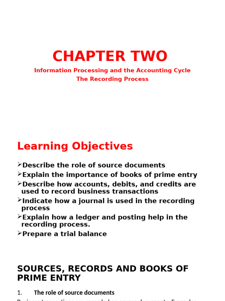 Accounting Cycle: Recording Process Explained | PDF | Debits And ...