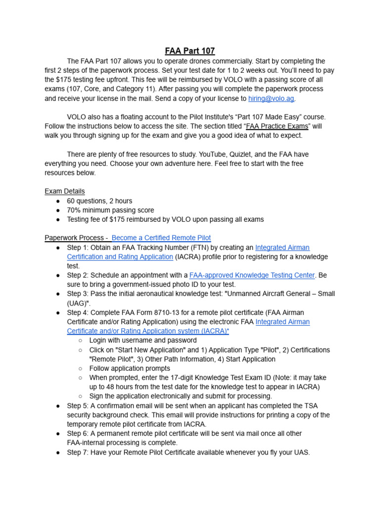 FAA Part 107 Drone Pilot Certification Guide | PDF | Aviation