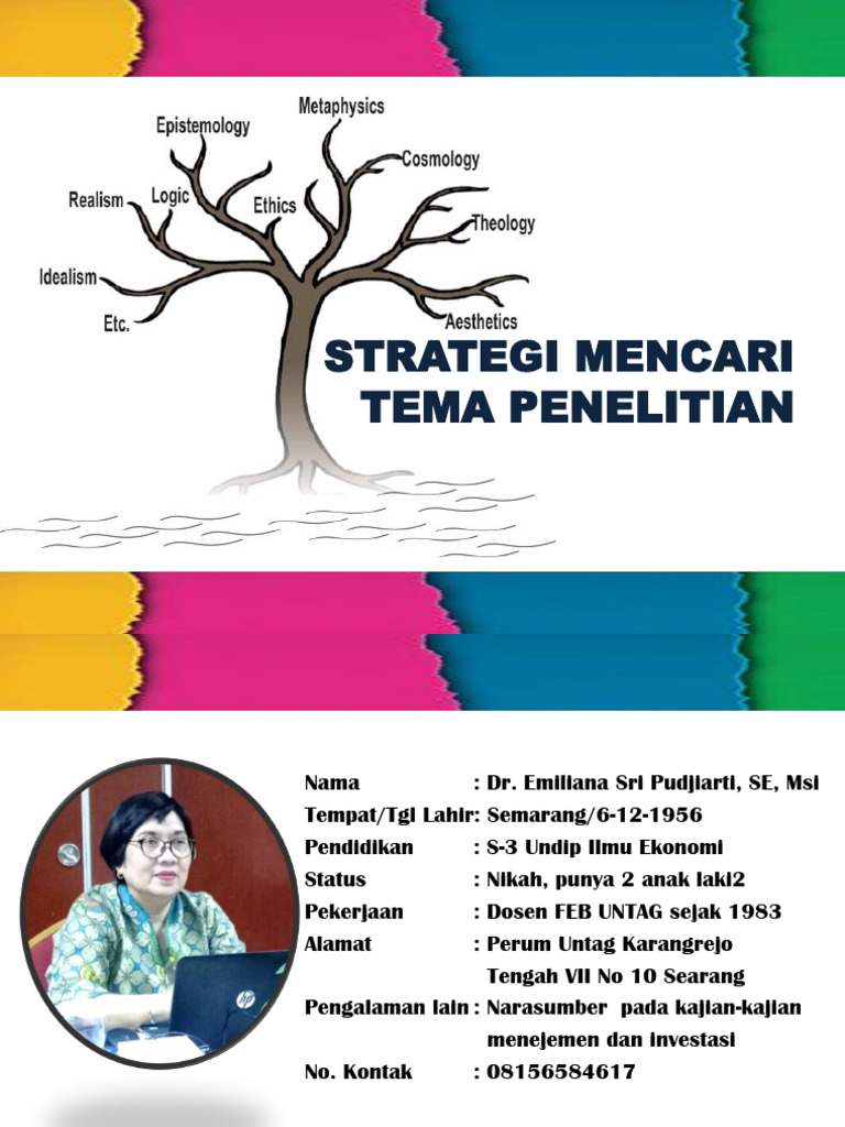 2019_Emiliana Sri Pudjiarti_Strategi Mencari Tema Penelitian_UT | PDF