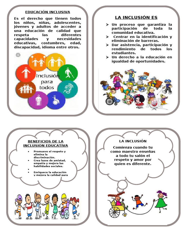 Frases Para El Dia de La Inclusion | PDF | Inclusión (Educación ...