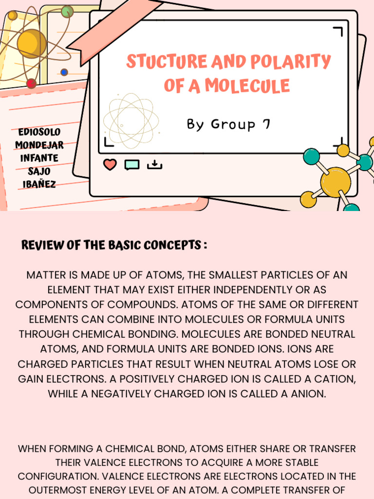 Stucture and Polar of A Molecule | PDF | Chemical Polarity | Ion