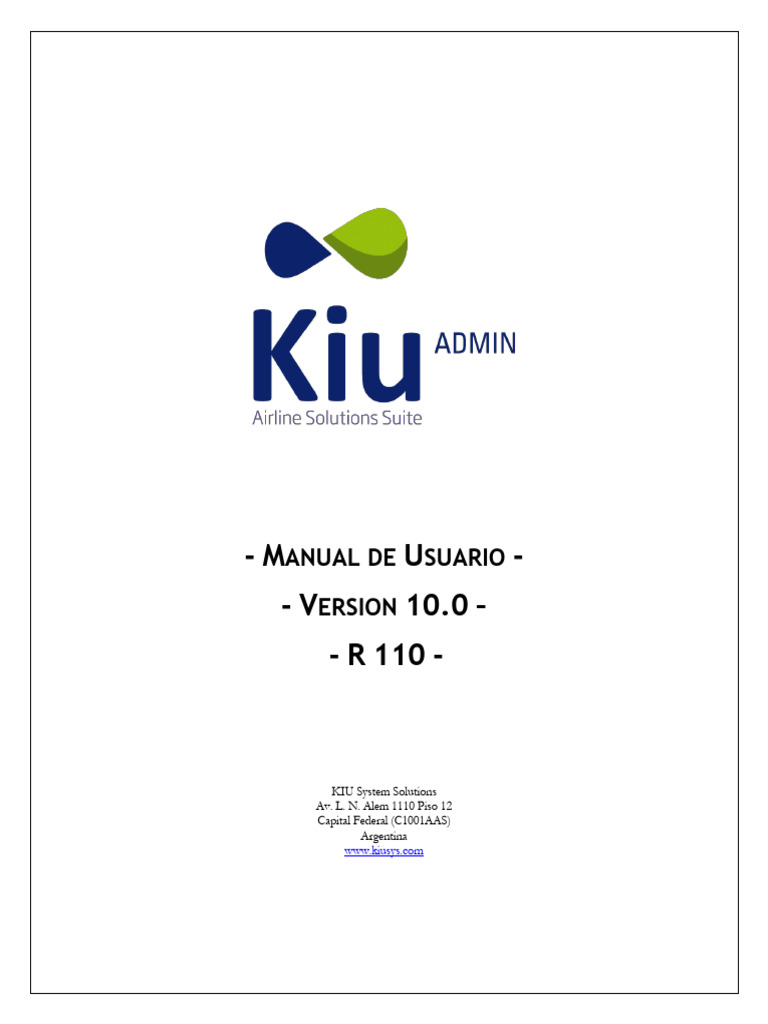Manual de Usuario KIU System V10.0 | PDF | Archivo de computadora ...