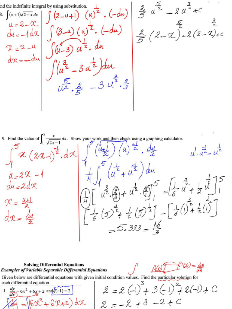 AP Lesson 29 Solving Differential Equation | PDF