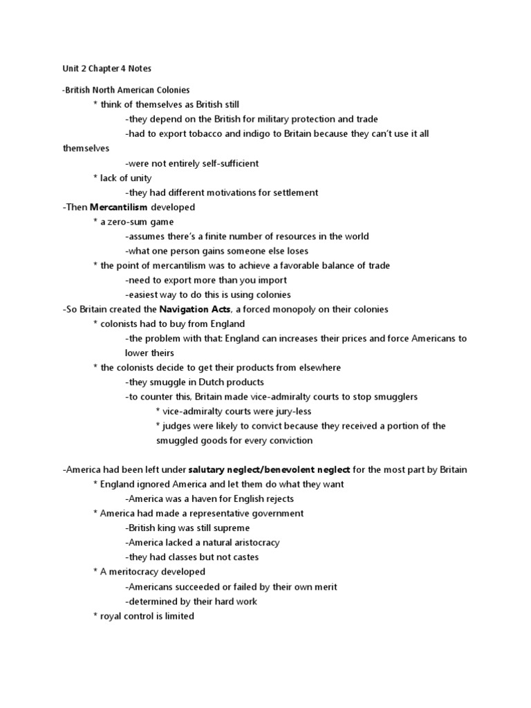 Unit 2 Notes - Apush | PDF | George Washington | American Revolution