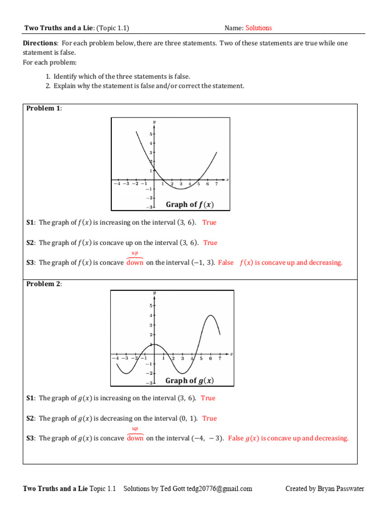 1.1 Two Truths and A Lie Key Topic 1.1 AP PC | PDF
