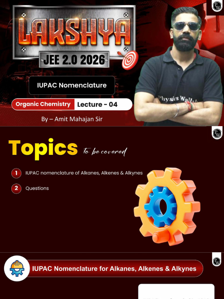 IUPAC Nomenclature 04 Class Notes | PDF