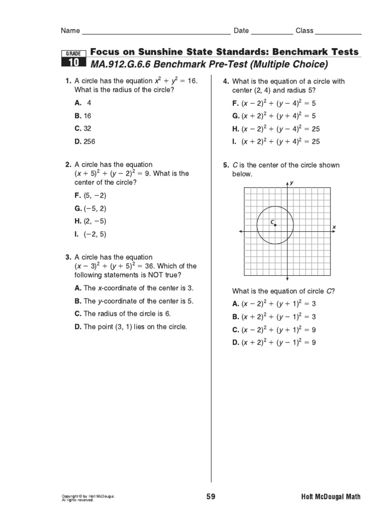 10-13-23 Quiz On Circles | PDF