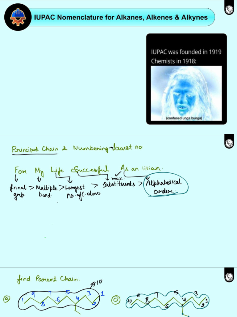 IUPAC Nomenclature 04 Class Notes (3 Files Merged) | PDF