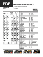 Denah Kursi Bus Pariwisata 50 Seat | PDF