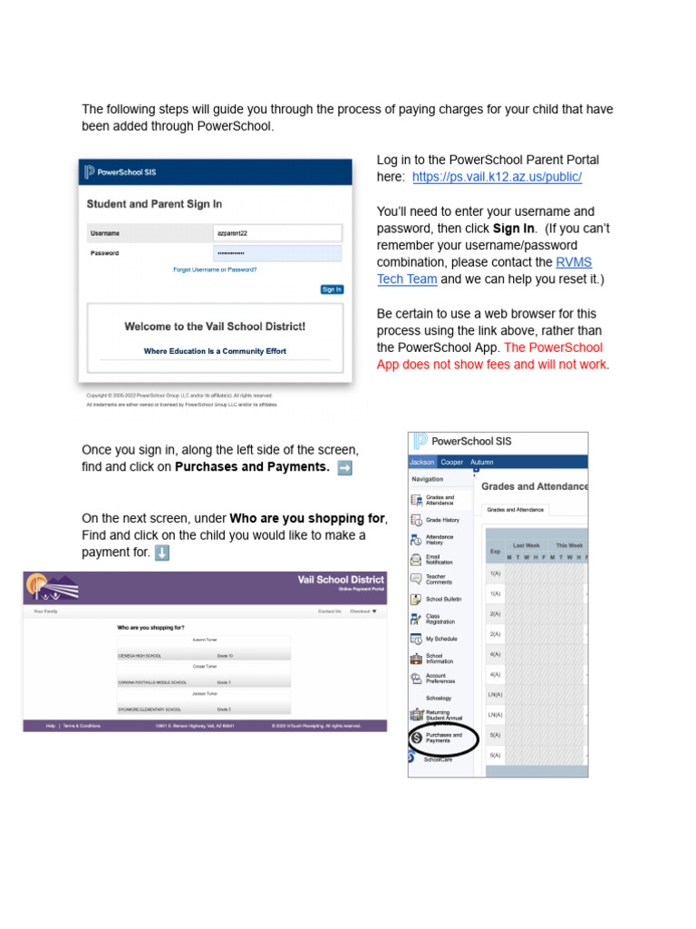 RVMS PowerSchool Payments | PDF