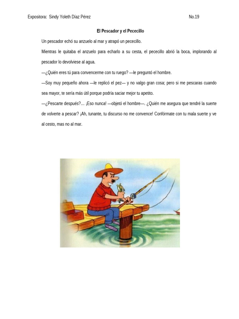 El Pescador y El Pececillo | PDF