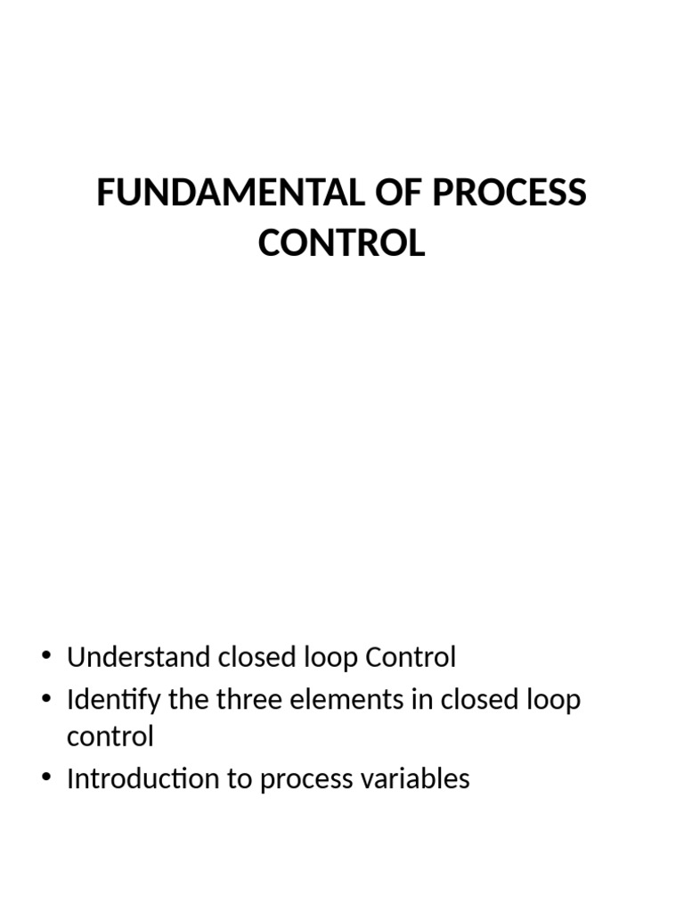 Process Control Fundamentals Explained | PDF | Instrumentation ...