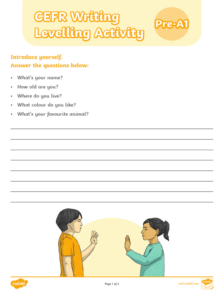 CEFR Writing Activities for All Levels | PDF | English As A Second Or ...
