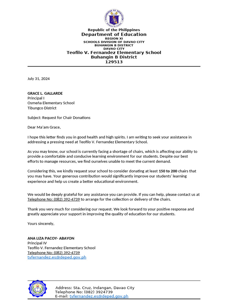 Letter Head Request | PDF