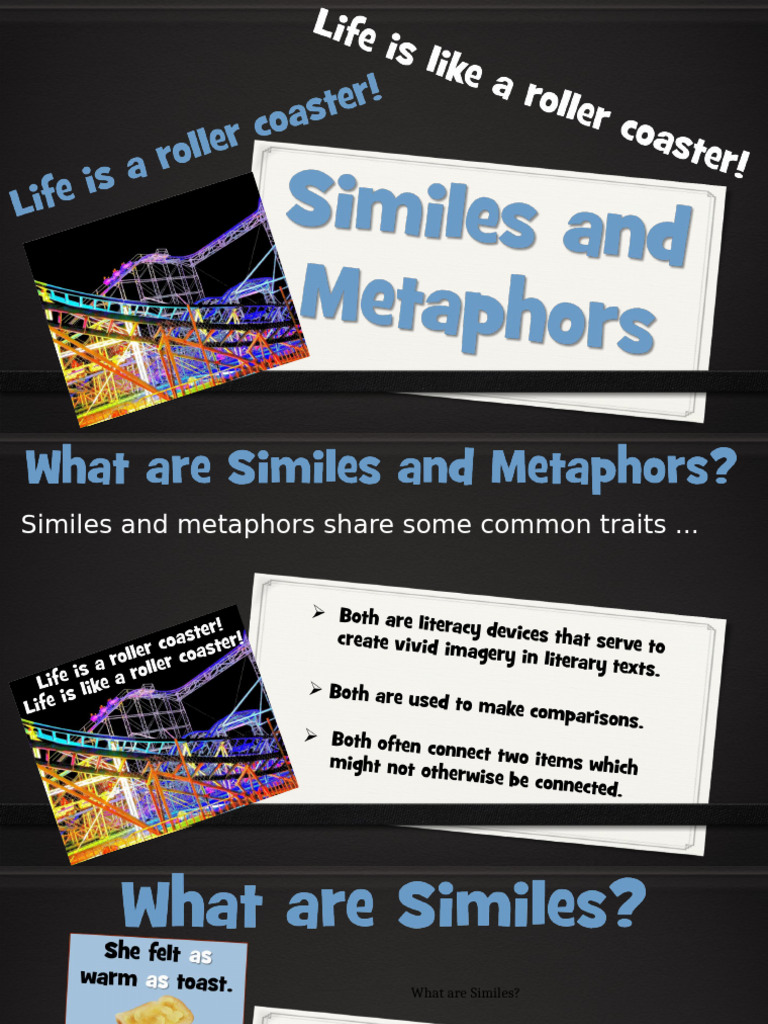 Free Similes and Metaphors Powerpoint Lessson | PDF