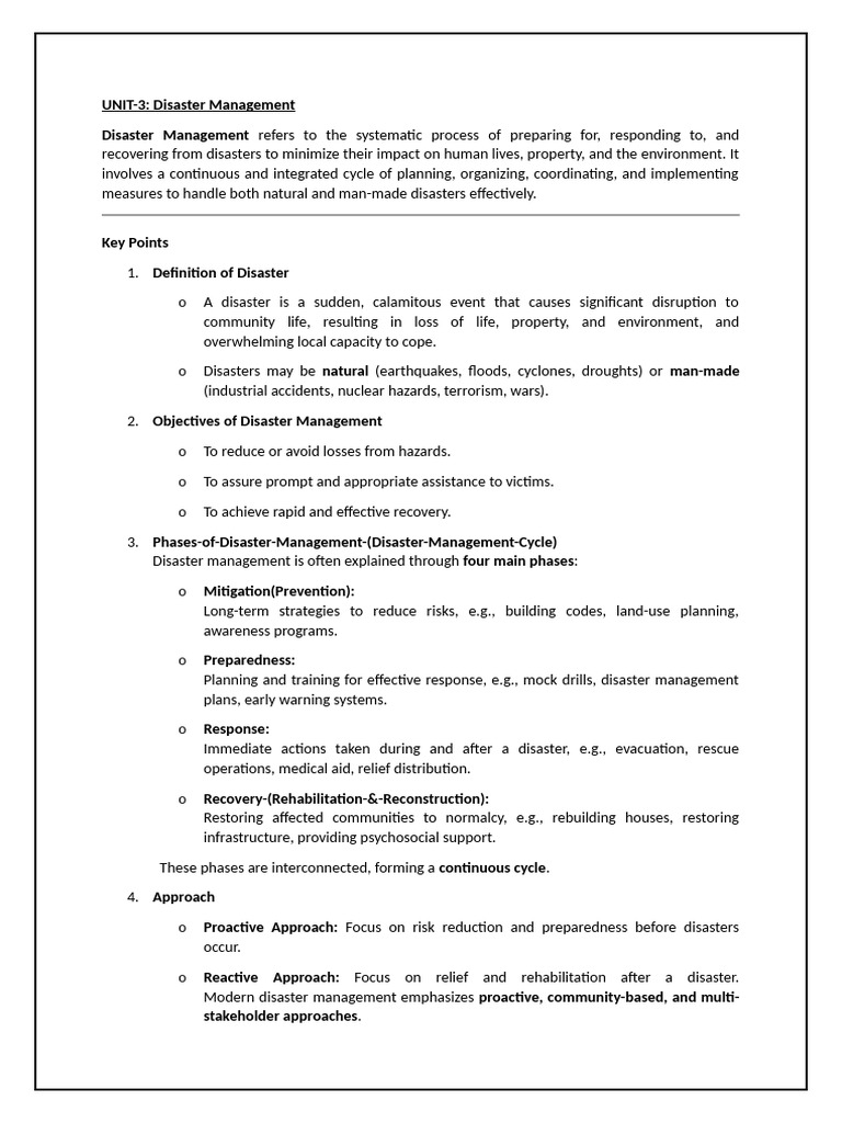 Comprehensive Disaster Management Guide | PDF | Natural Disasters ...