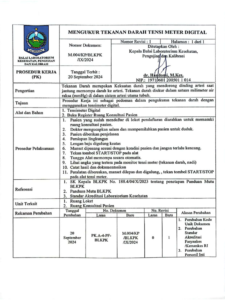 M.003-Mengukur Tekanan Darah Tensi Meter Manual | PDF