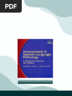 Assessment in Speech Language Pathology A Resource Manual, Seventh ...