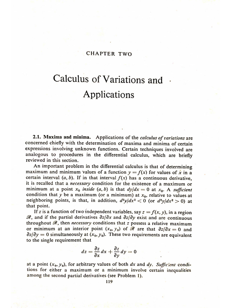 Calculus of Variations and Integral Equations | PDF