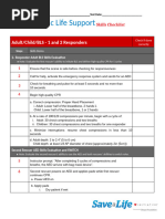BLS Skills Testing Checklist 2023 | PDF | Cardiopulmonary Resuscitation ...