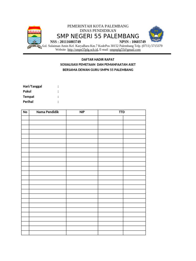 Absen Rapat Guru Penggerak | PDF