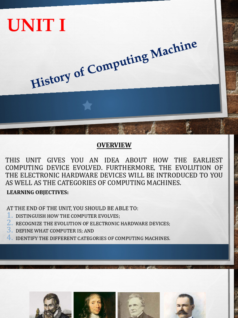Ac 11 Unit 1 History of Computing Device | PDF | Mainframe Computer | Computer Hardware
