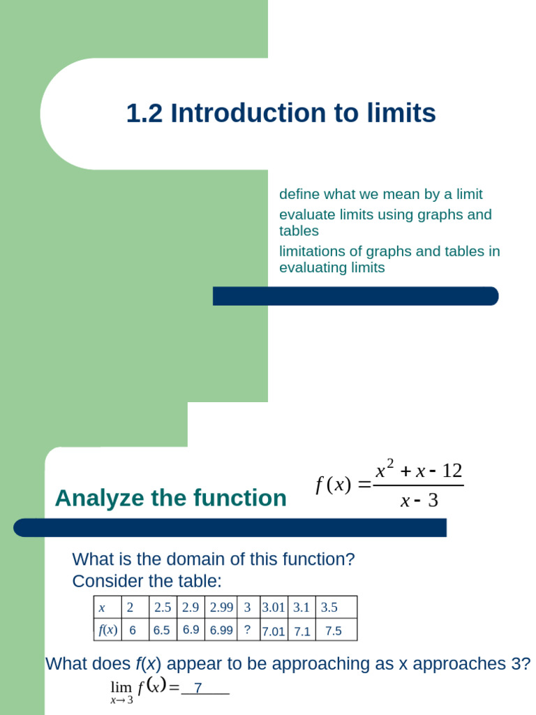 Understanding Limits in Calculus | PDF | Function (Mathematics ...