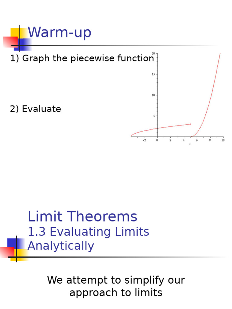 Evaluating Limits and Theorems Guide | PDF | Polynomial | Function ...