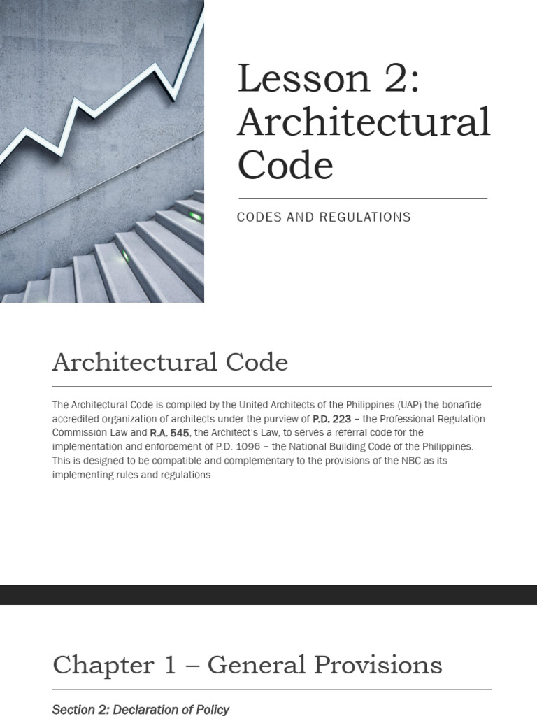 Philippine Architectural Code Overview | PDF | Building | Real Estate