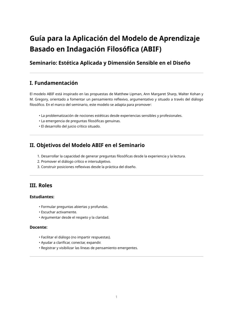 Guia Abif Seminario | PDF | Experiencia | Cognición