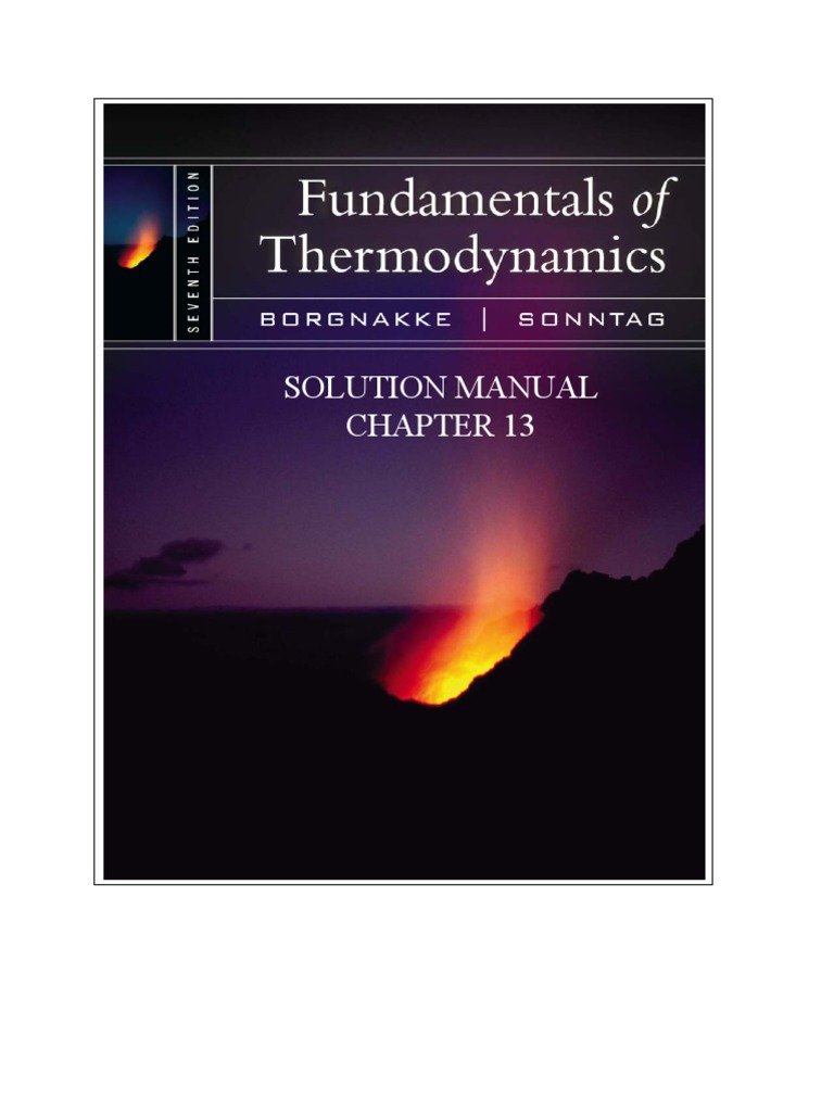 Fundamentals of Thermodynamics Solutions ch13 | PDF | Humidity | Continuum Mechanics