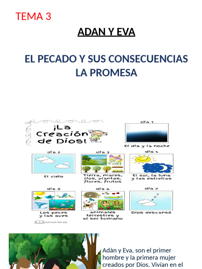 Tema 3 Adan y Eva Mayo | PDF